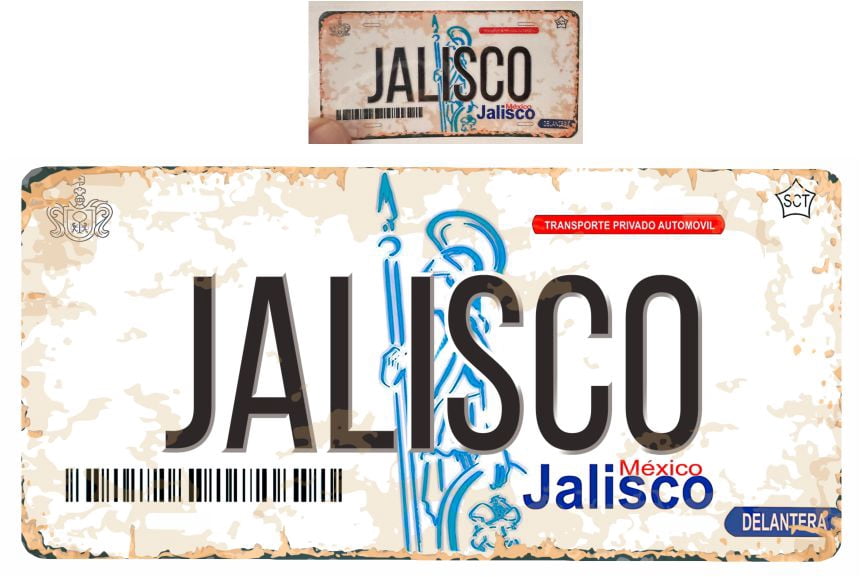 Set Jalisco Mexico - Aluminum Novelty Vanity Plate Placa Sign 6" x 12 ...