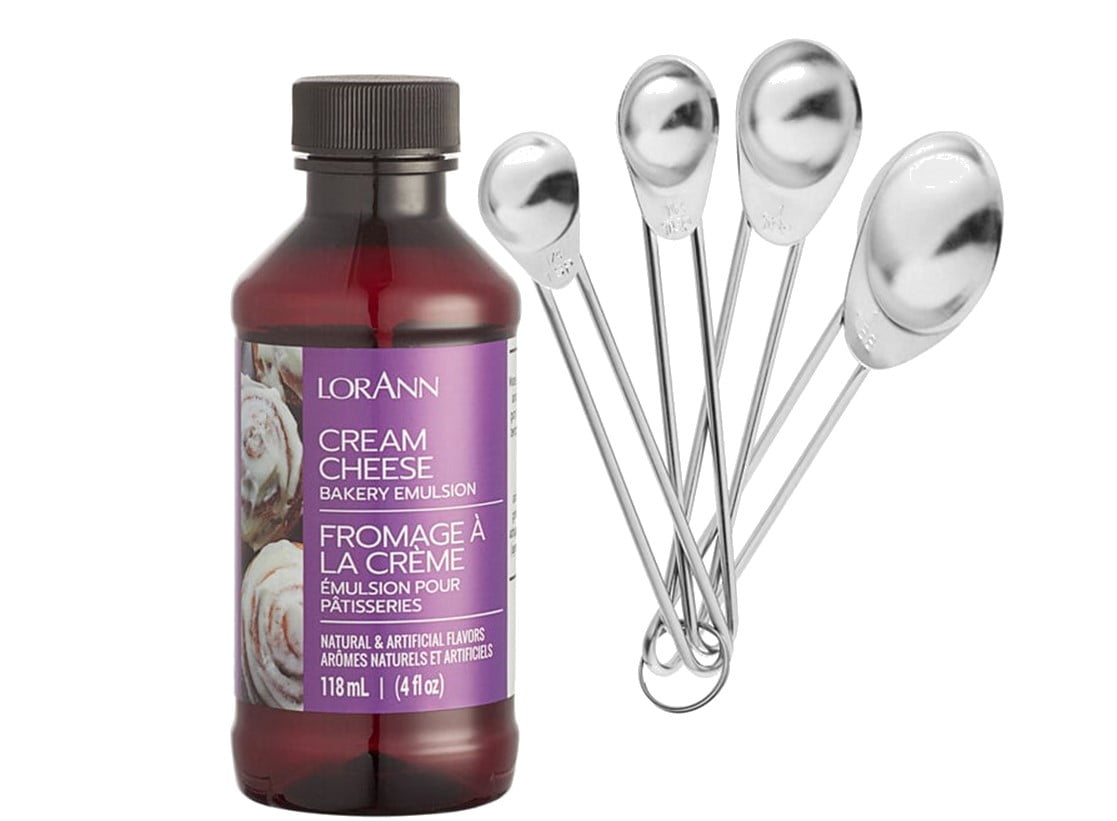 Set: Lorann Oils Cream Cheese Emulsion with Measuring Spoons - Walmart.com