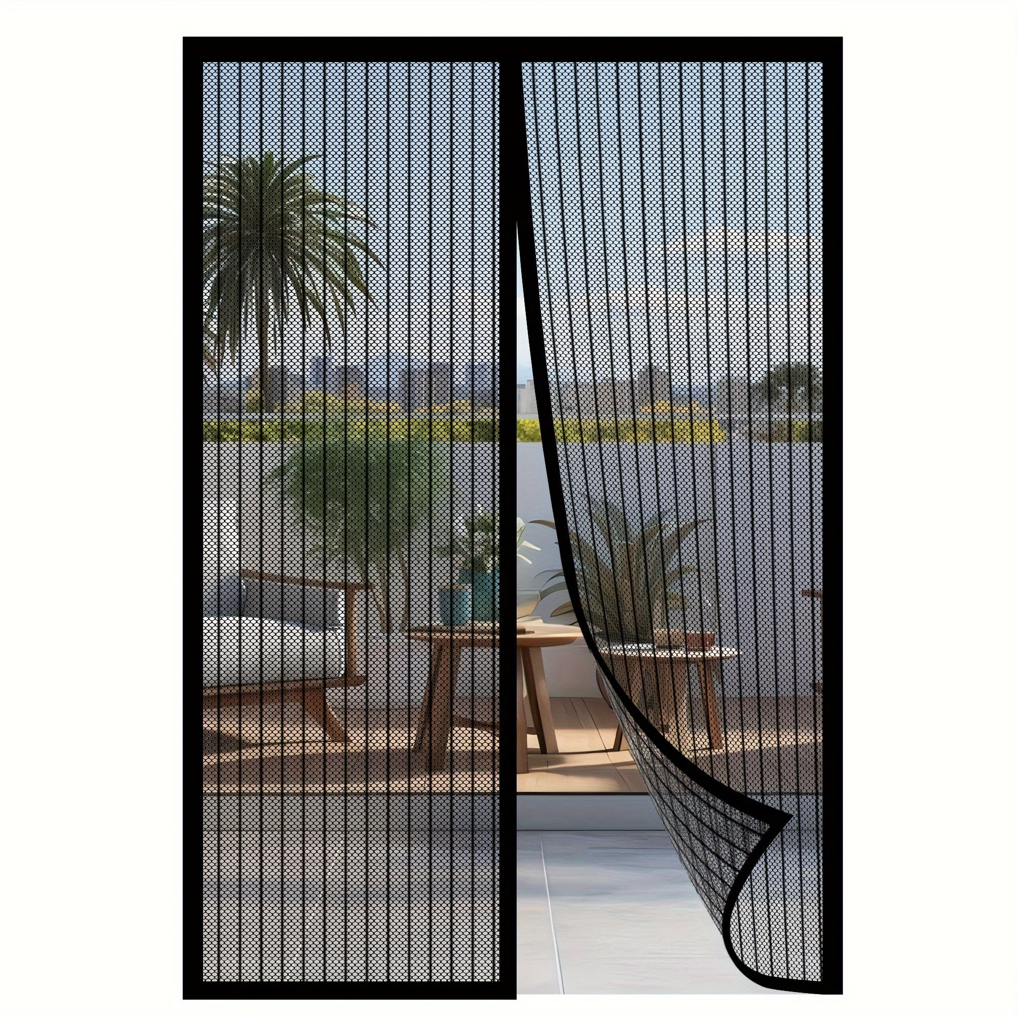 Set, Magnetic Screen Door - Bohemian Style, Heavy-Duty Nylon Mesh ...