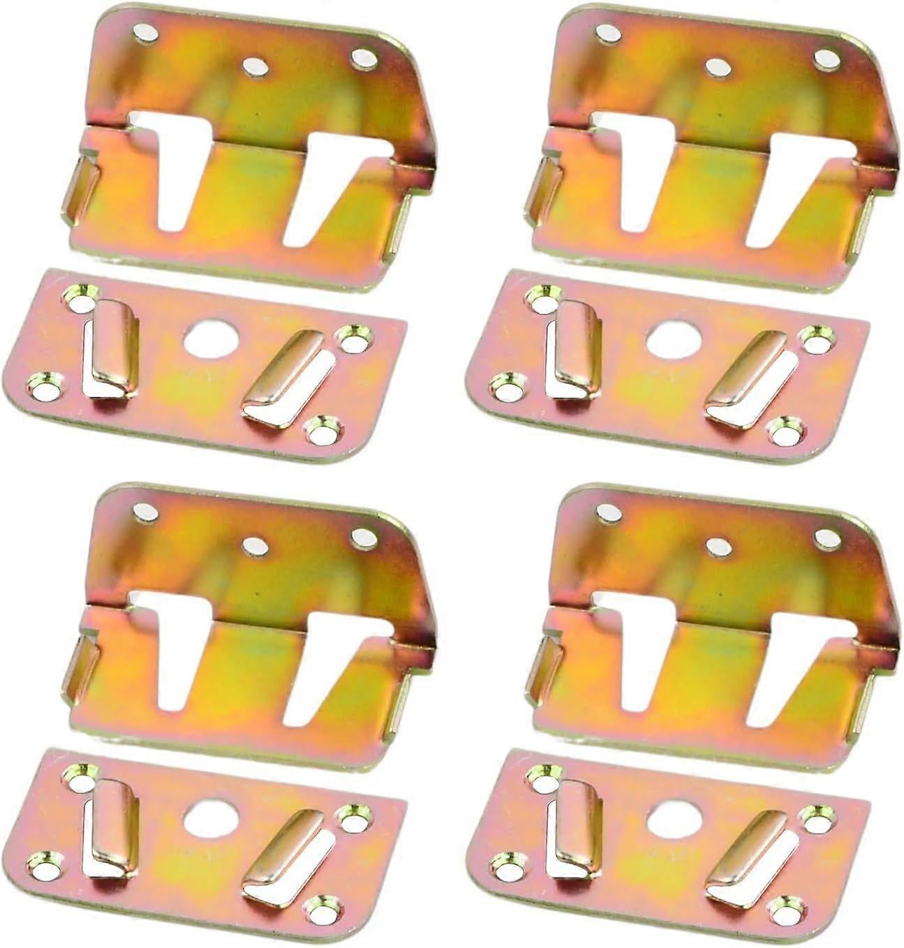 Set Metal Bed Angle Brackets, Fixing Brackets, Support Assembly, Center ...