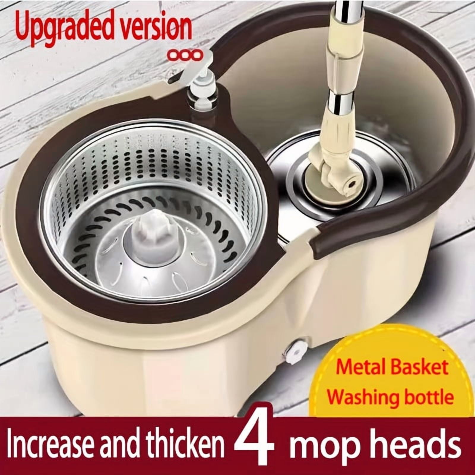 A Set Of Mops, Household Dual-drive Rotary Mops And Bucket Sets, No ...