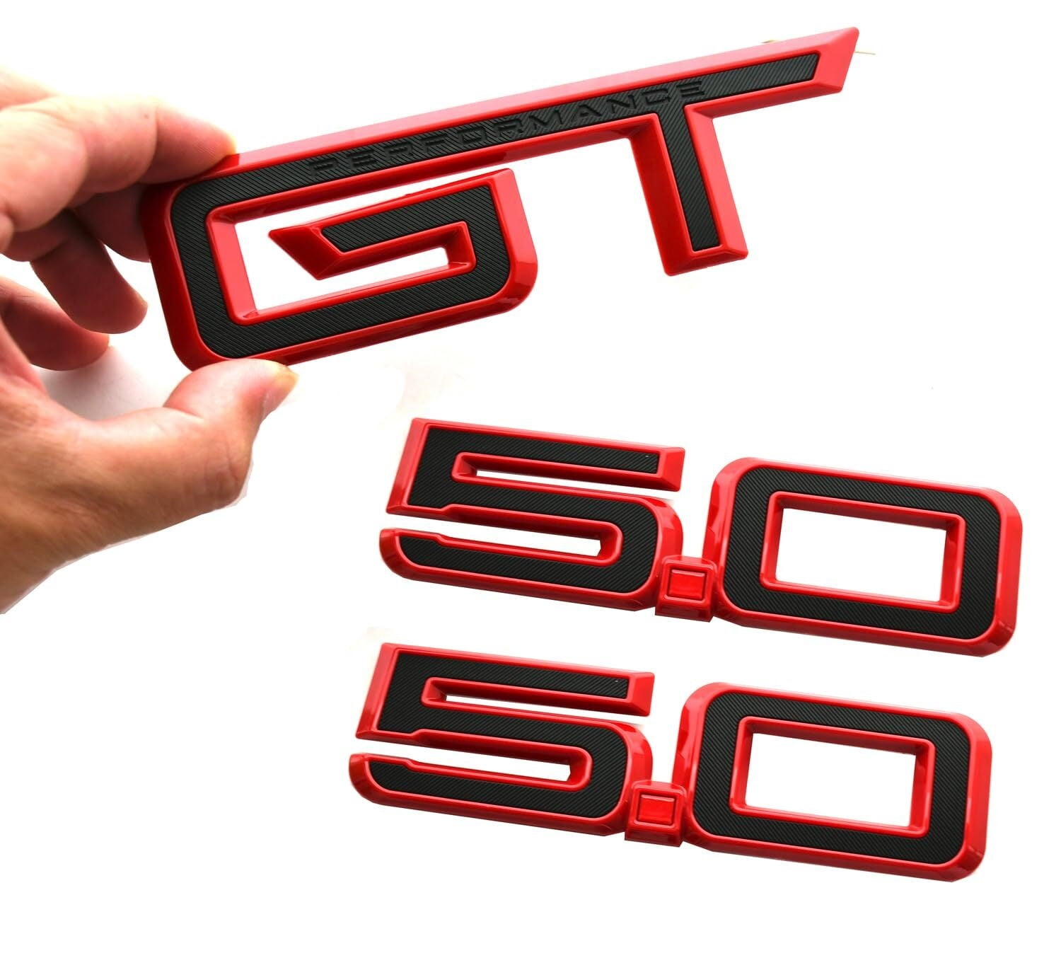Set New GT+5.0 Emblem Door Side 3D 5.0 Badge Plate Replacement for 2024 ...