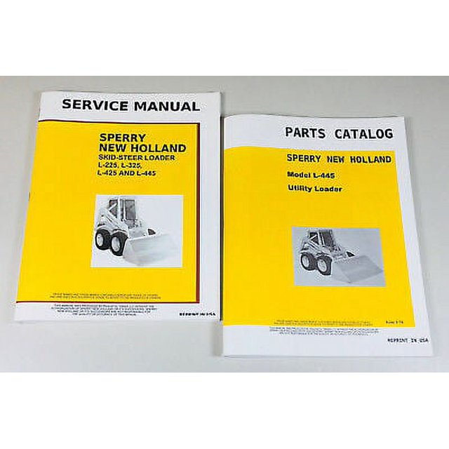 Set New Holland L445 Skid Steer Loader Service Parts Manuals Shop ...