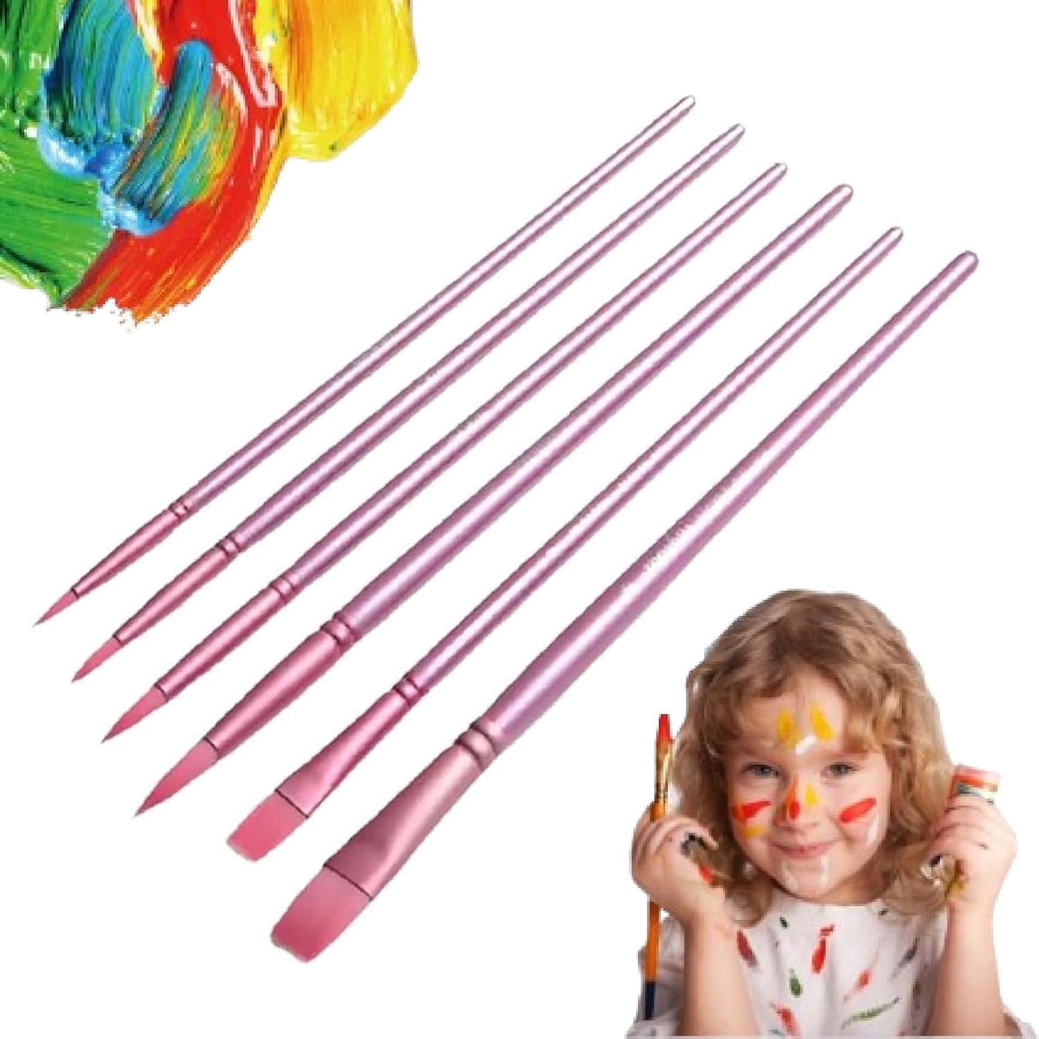 Set Nylon Hair Smoothly Brush Paint by Numbers, Nylon Professional ...