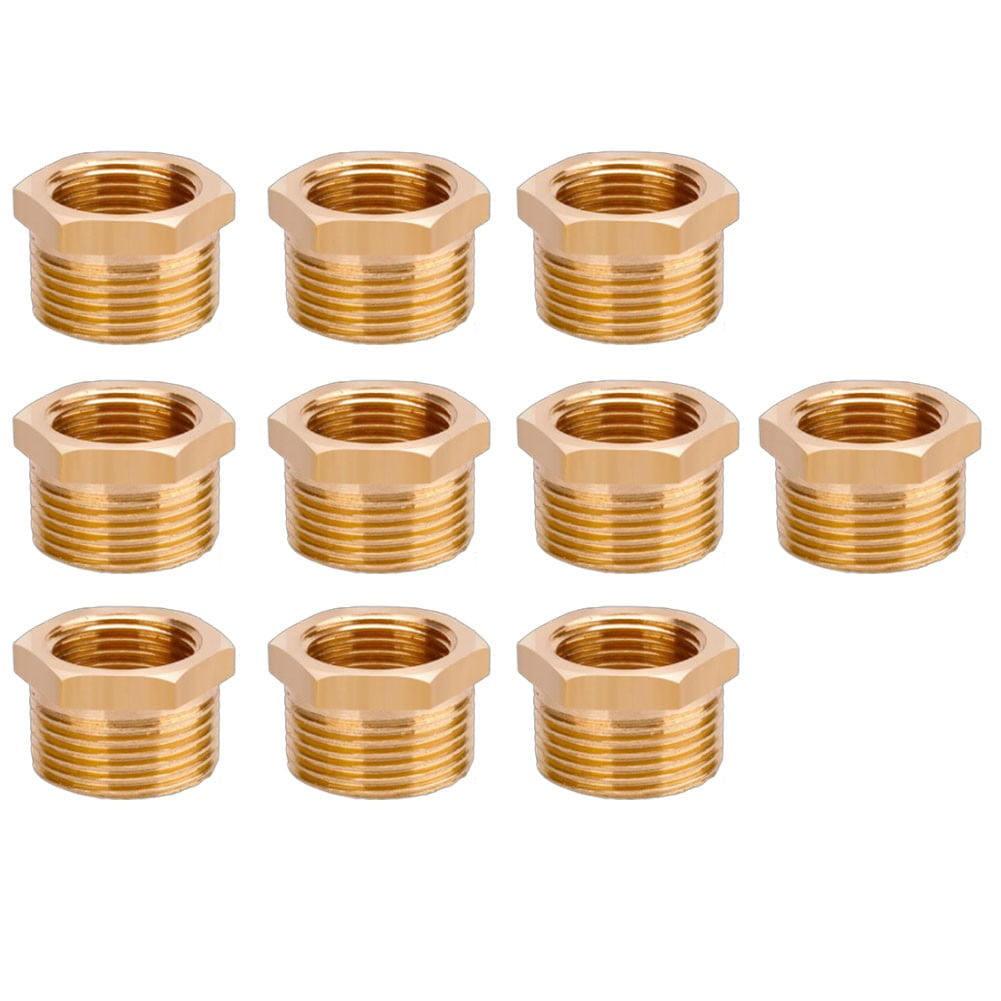 Set Of 10 Brass Reducer Hex Bushings For Threaded Pipe Fitting NPT ...