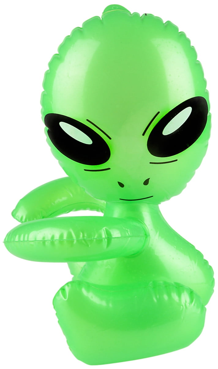 Set Of 12 12.5" Green Inflatable Martian Baby Alien Prop Toy ...