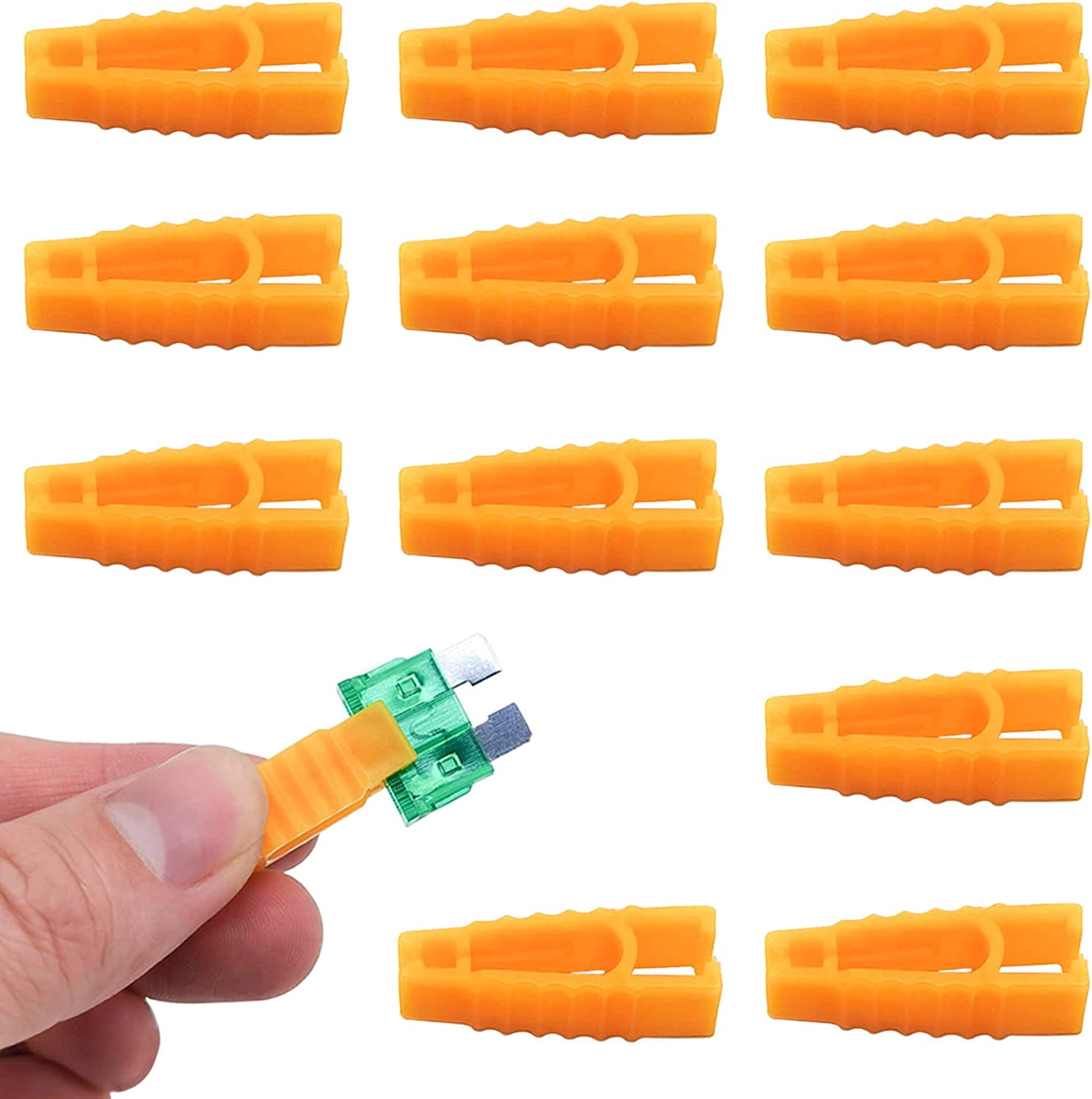 Set Of 12 Car Fuse Pullers Mini Fuse Clip Fuse Pliers Car Tool For Extracting Flat Fuses