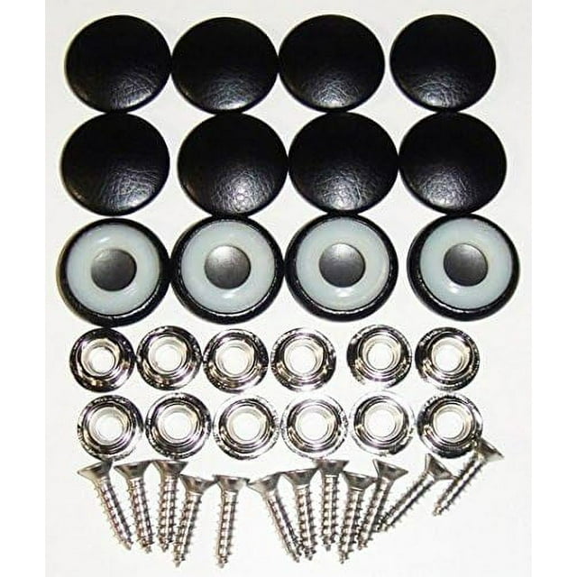 Set Of 12 Dura Snap Upholstery Black Vinyl Buttons #36 - Walmart.com