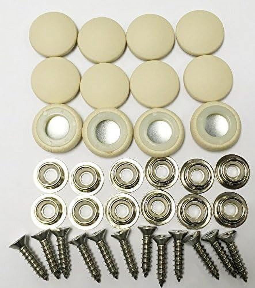 Set Of 12 Dura Snap Upholstery Buttons #30 French Vanilla Vinyl ...