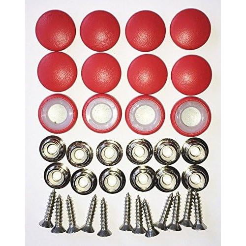 Set Of 12 Dura Snap Upholstery Buttons Bright Red Vinyl (#30-3/4 ...
