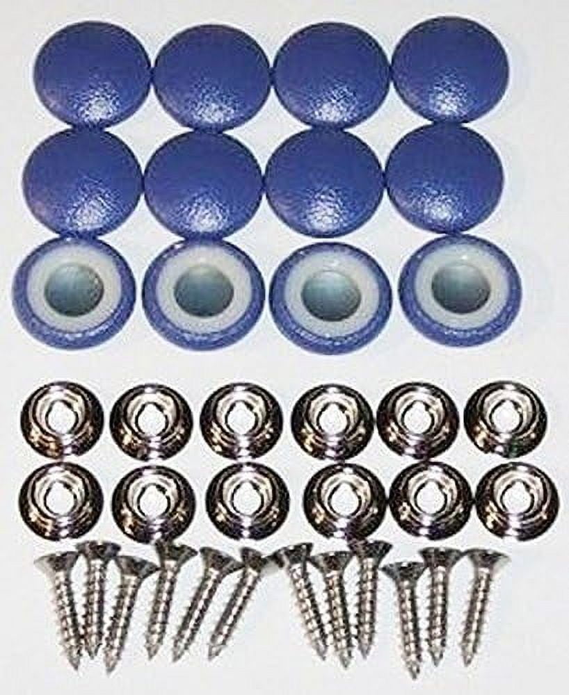 Set Of 12 Dura Snap Upholstery Buttons Pacific Blue Vinyl (#30-3/4 ...
