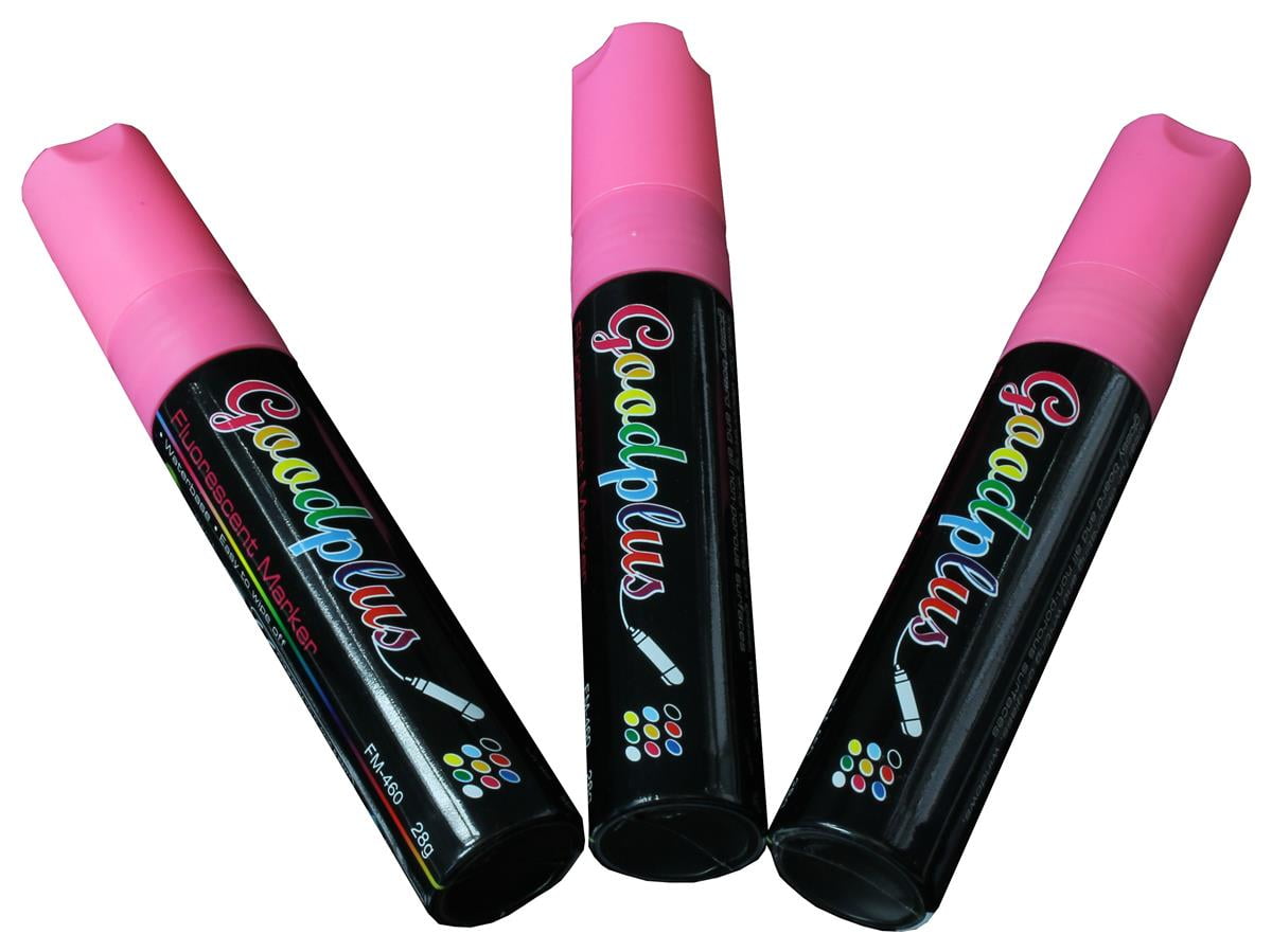 Set Of 12 - Pink Liquid Chalk Erasable Markers - 5/8-Inch Tip Pens ...