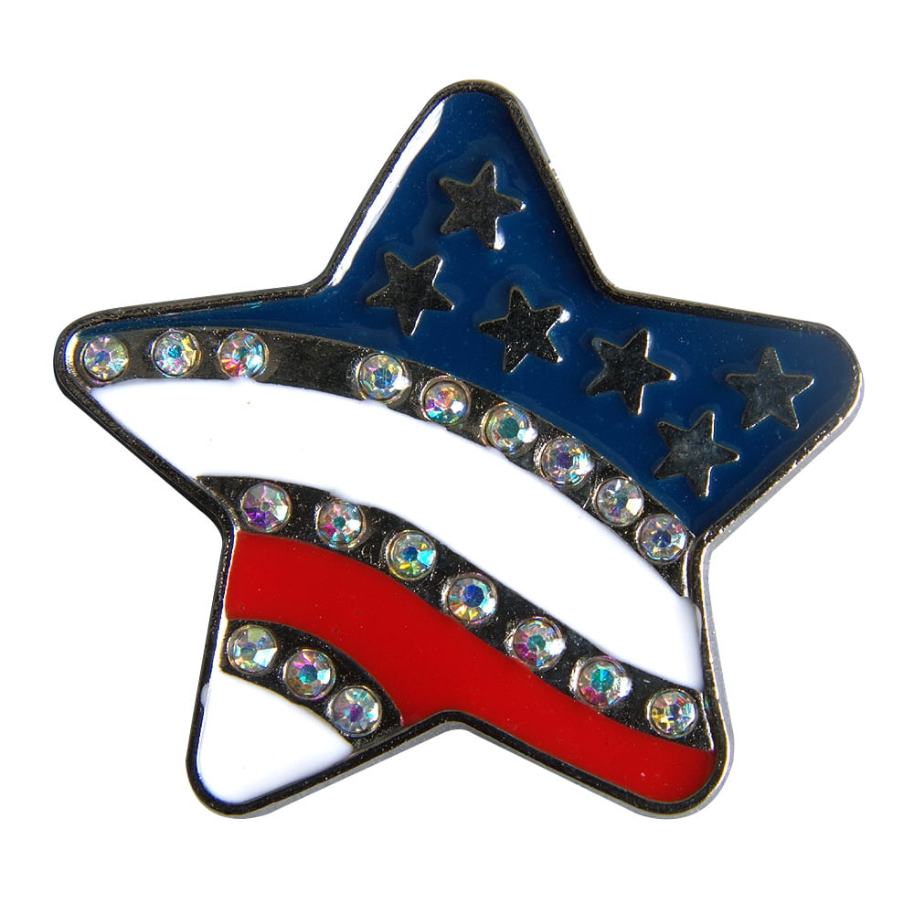Set Of 16 Hilason 1.5" Us Flag Star Crystal Bling Concho Saddle ...
