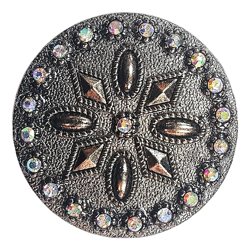 Set Of 16 Western Screw Back Concho Antique Silver Round Saddle ...