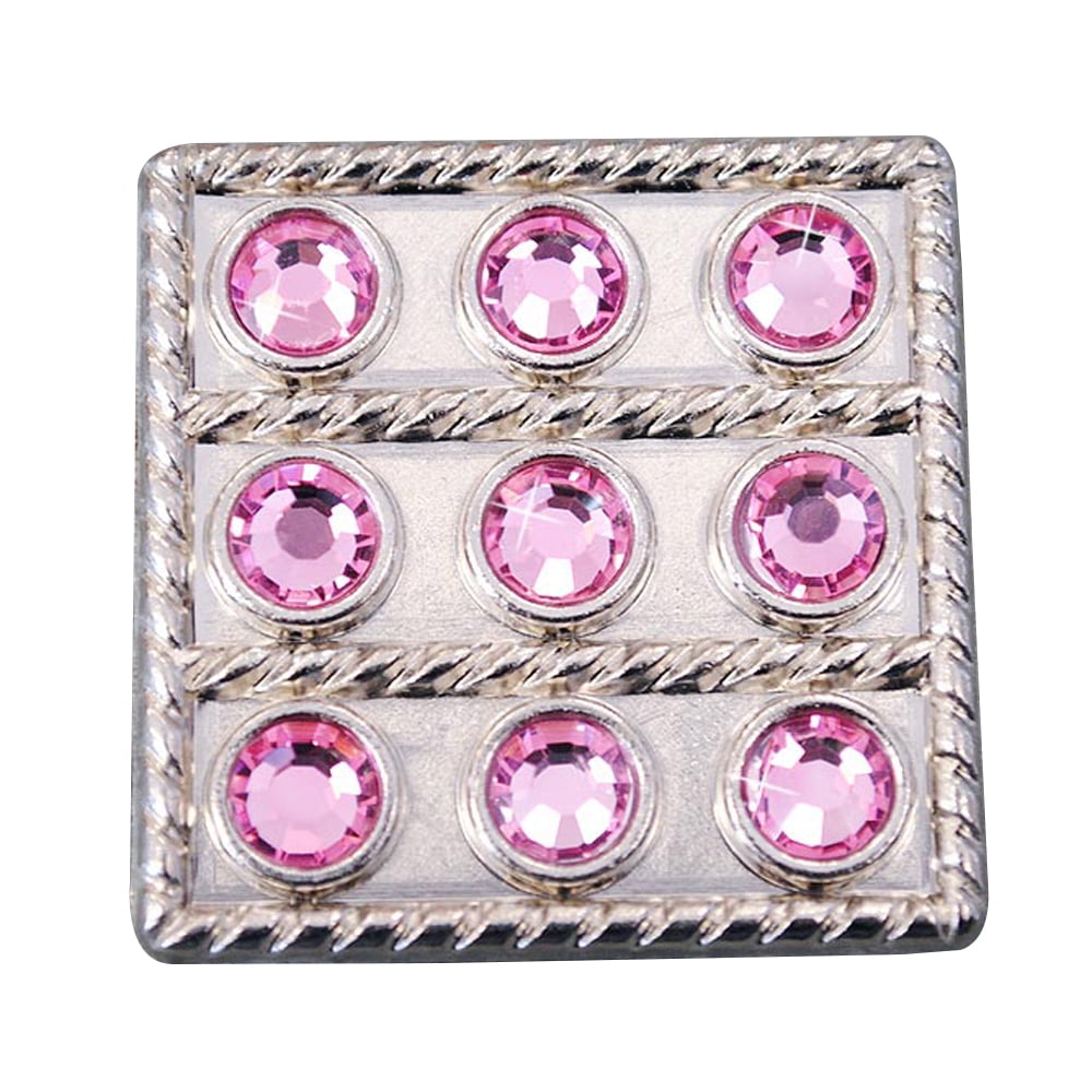 Set Of 16 Western Screw Back Concho Pink Crystal Square Bling Cowgirl ...