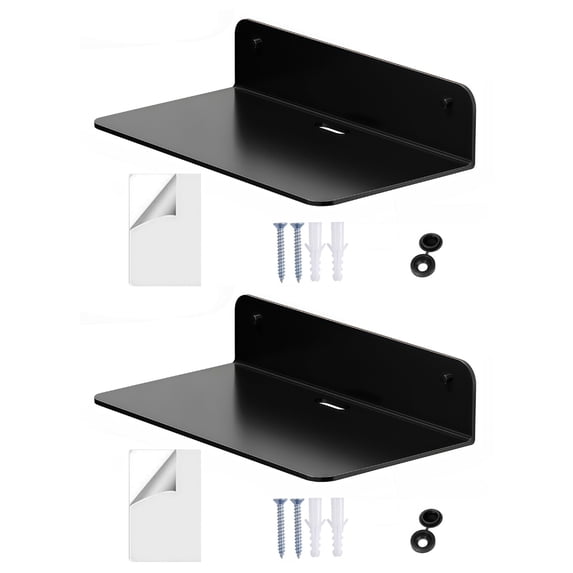 Set Of 2 Acrylic Floating Shelves For Bathroom Storage And Home Decors ...