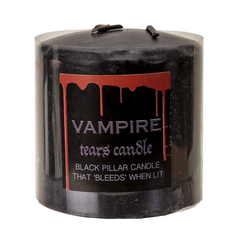 Set Of 2 Apothecary Wicca Vampire Tears Black Scented Pillar Candles ...