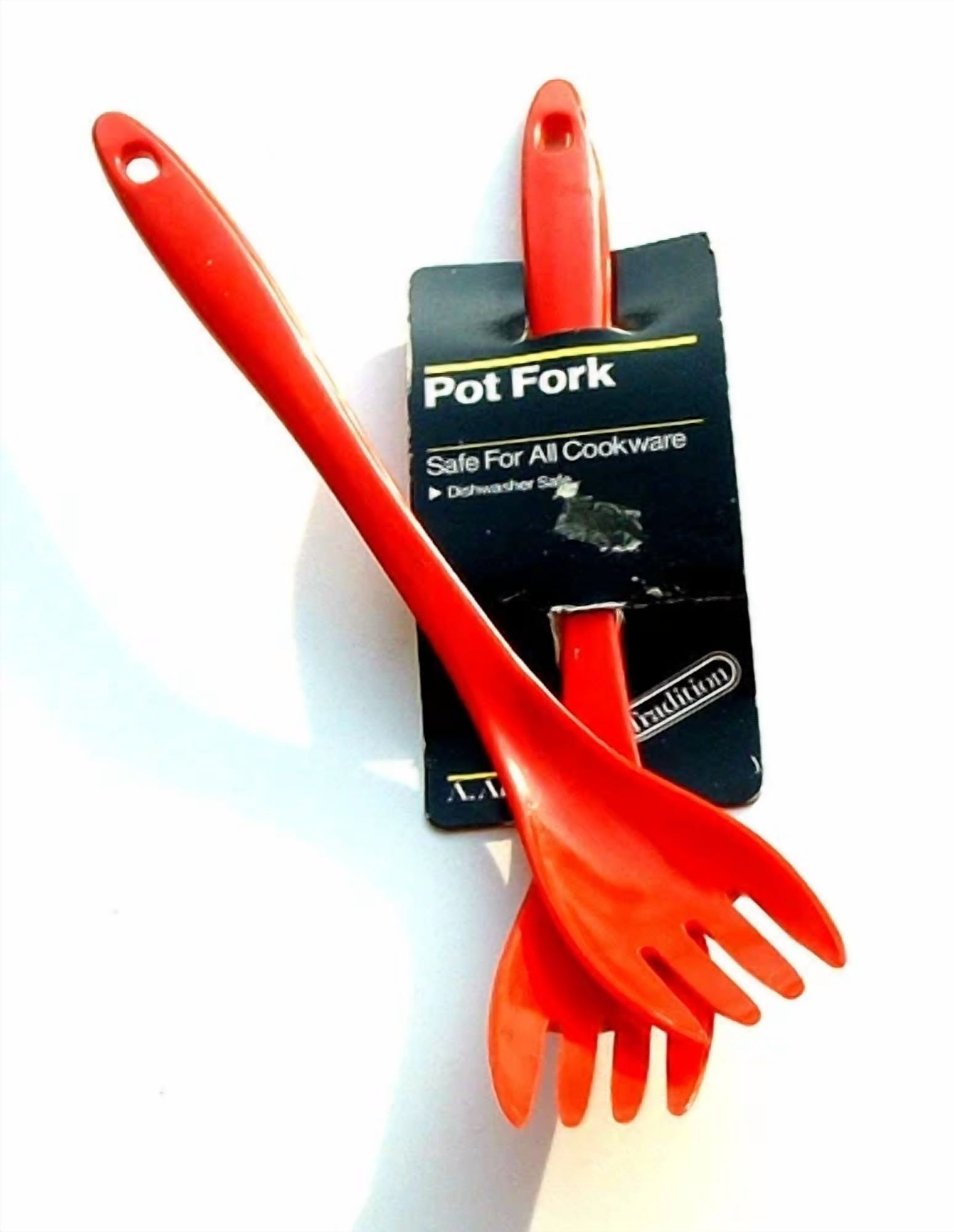 Set Of 2 Aronson Melamine Kitchen Pot Fork Red 11Inch - Walmart.com