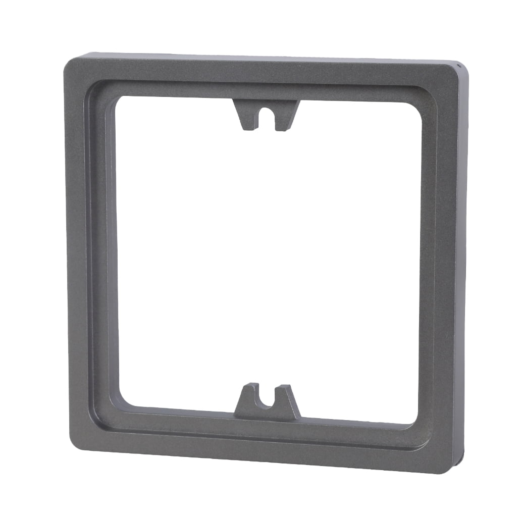 Set Of 2 Black Light Switches Covers Easy Installion Adhesive Square ...