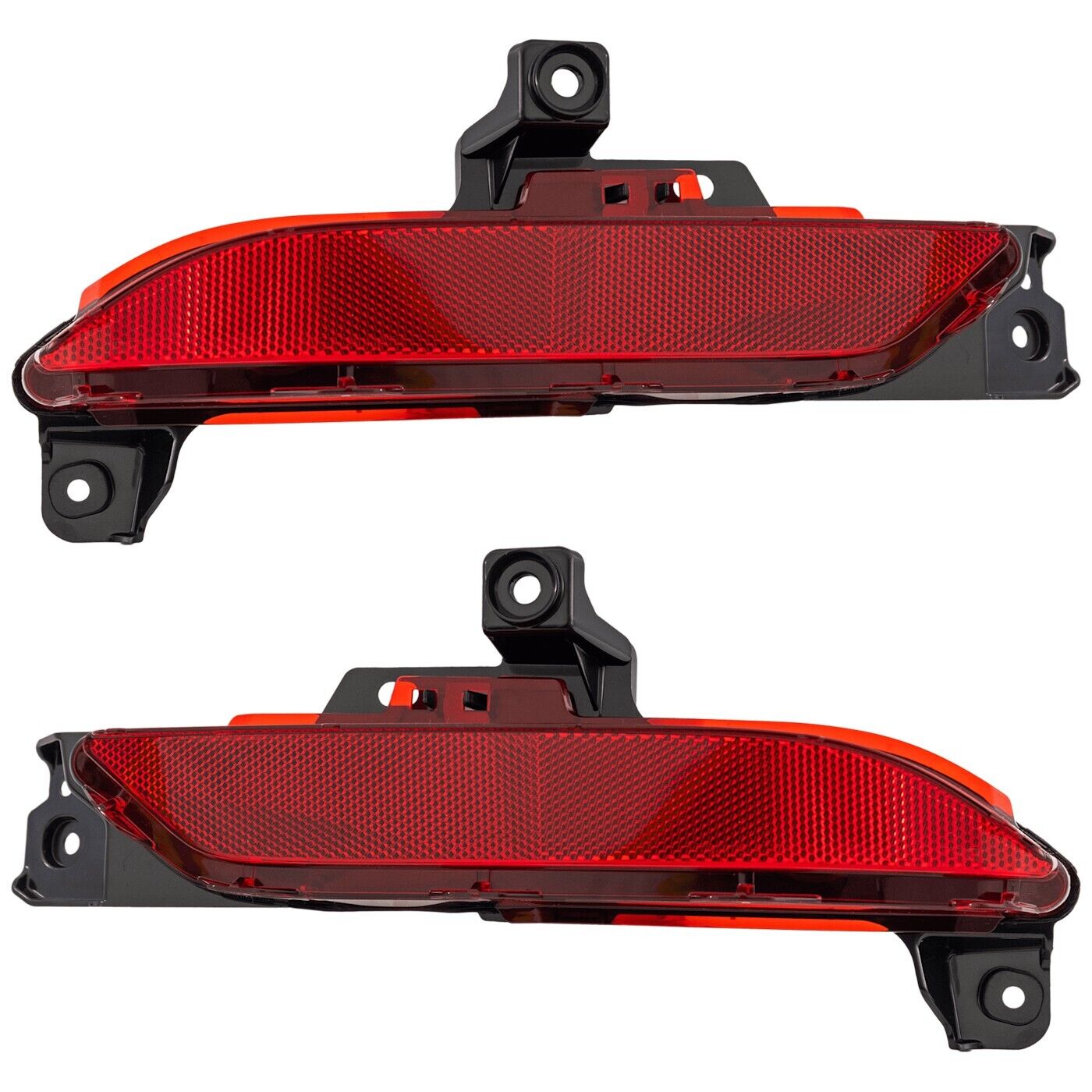 Set Of 2 Bumper Reflectors Light Lamp Rear Driver & Pasr Side Pair For ...