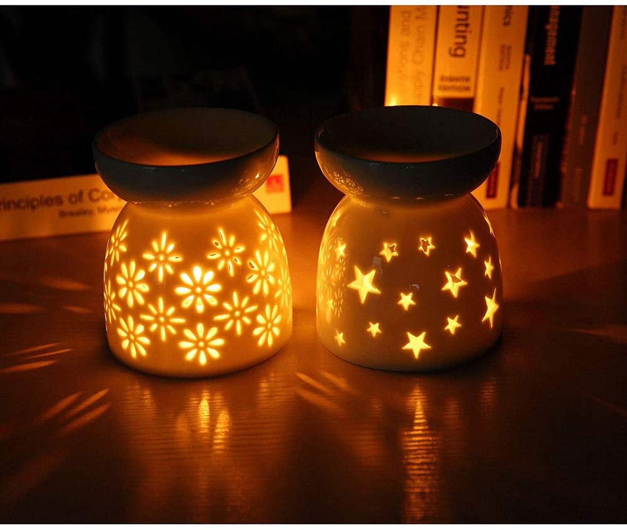 Set Of 2 Ceramic Candle Burners, Aromatherapy Essential Oil Burner ...