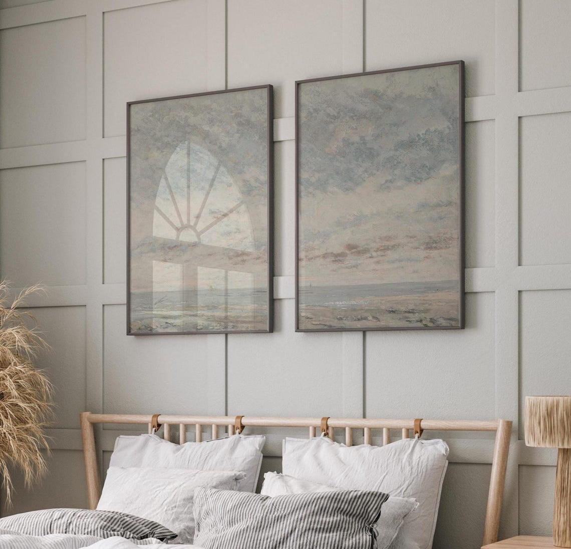 Set Of 2 Coastal Wall Art Prints, Light Blue Sea, Coastal Living Room ...