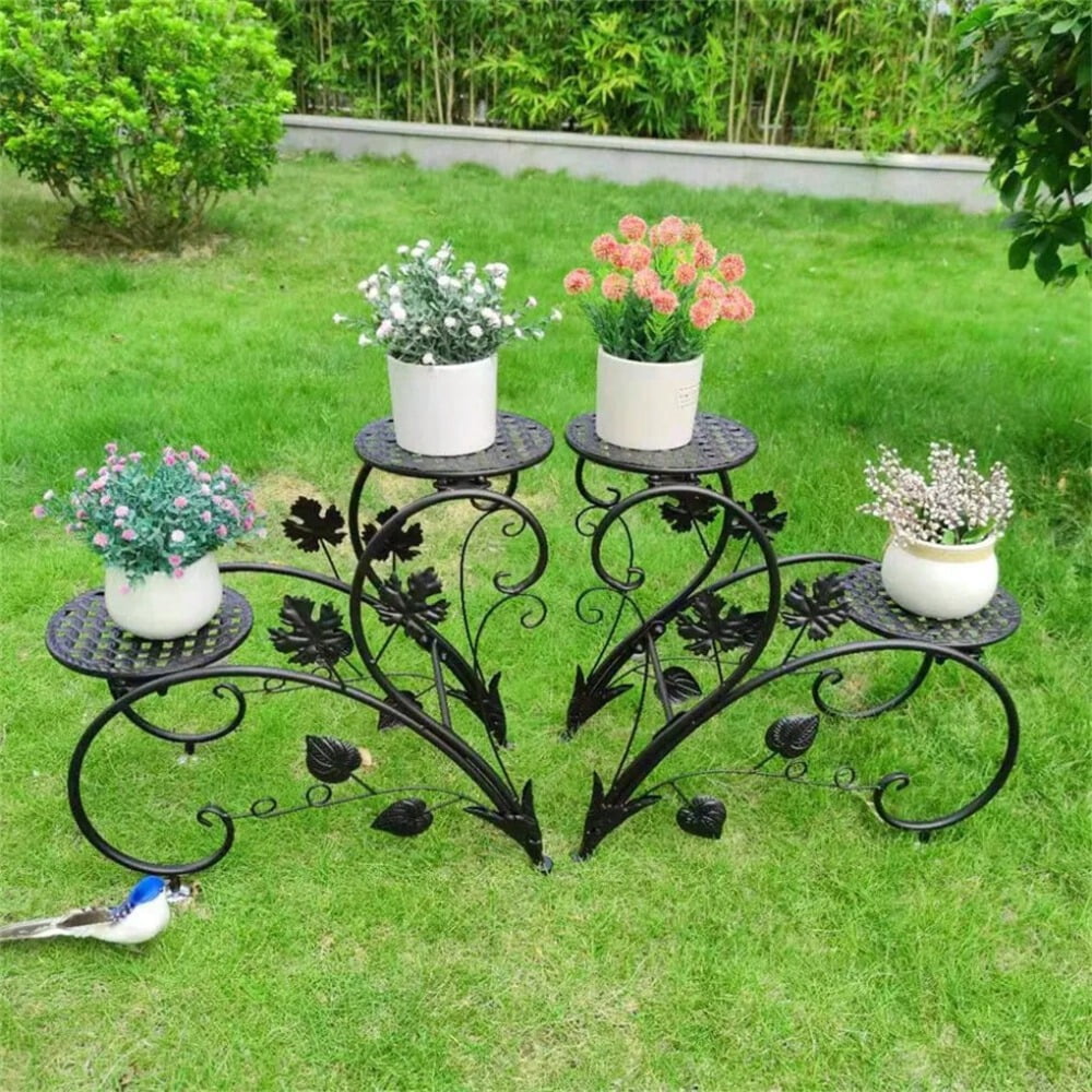 Set Of 2 DIY Matching Plant Stand Entryway Garden Wedding Flower Shelf ...