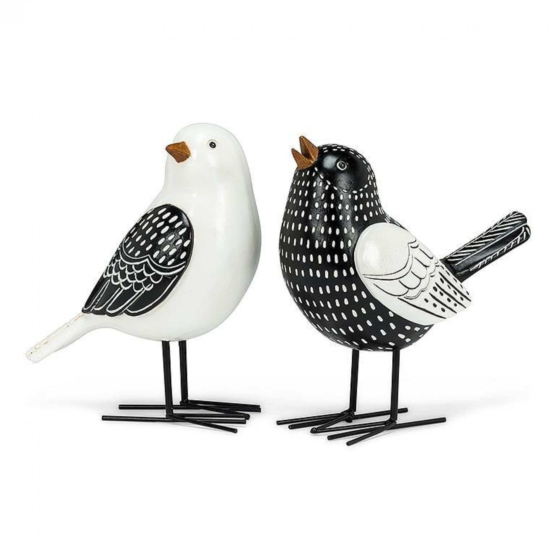 Set Of 2 Folk Style Birds Figurines - Walmart.com