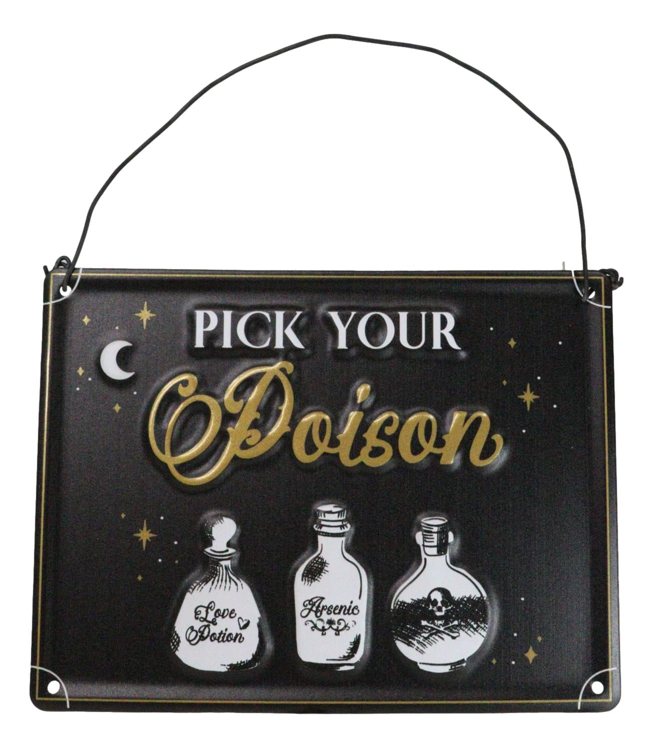 Set Of 2 Halloween Macabre Party Bar Entry Fee One Shot Skull Metal ...