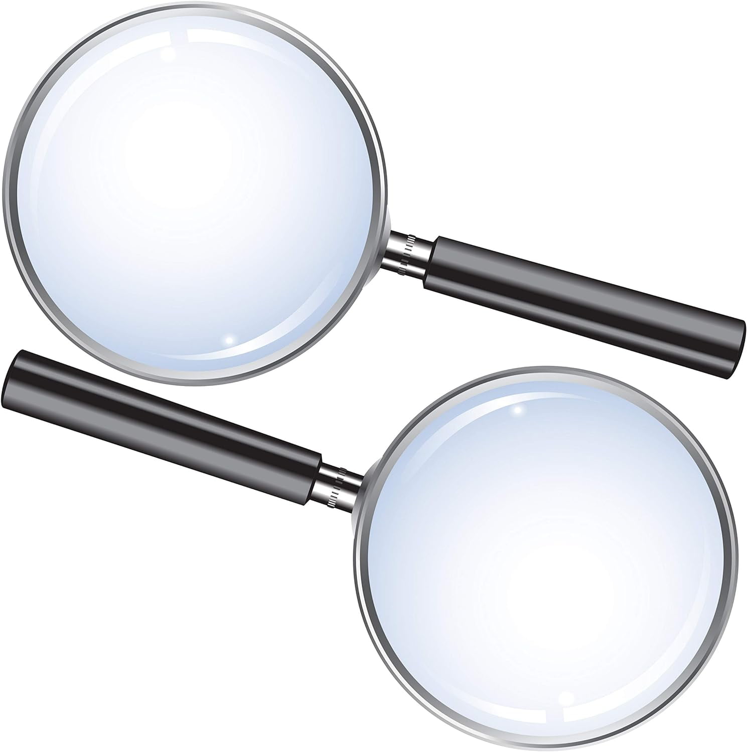 Set Of 2 Large Reading Magnifiers, 90Mm Glass, Lightweight And Sturdy ...