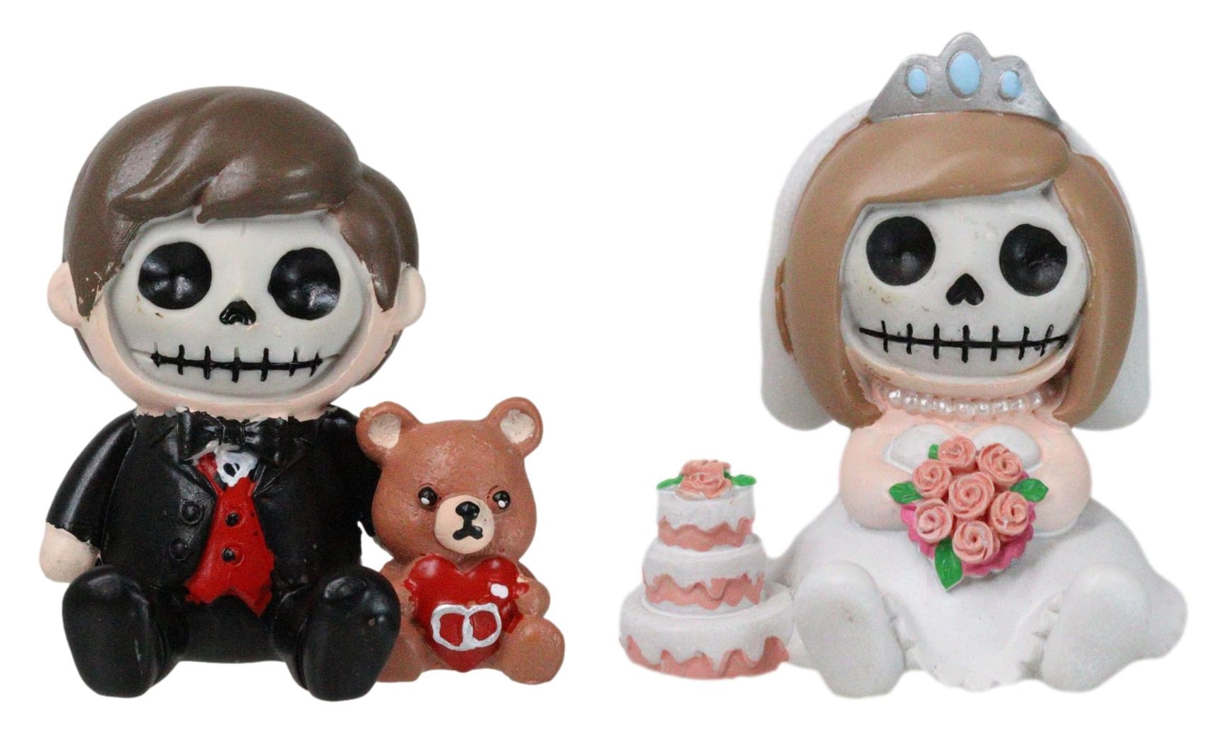 Set Of 2 Mr And Mrs Furrybones Bride Groom Wedding Skeleton Furrybones ...