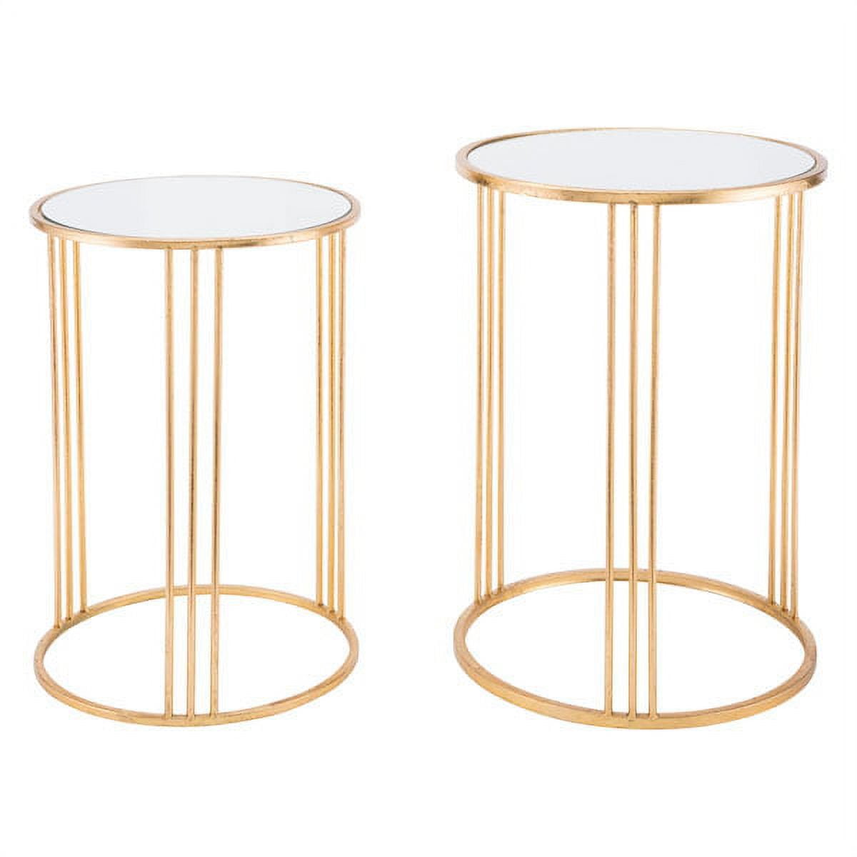 Set Of 2 Nesting Round Tables Gld - Walmart.com