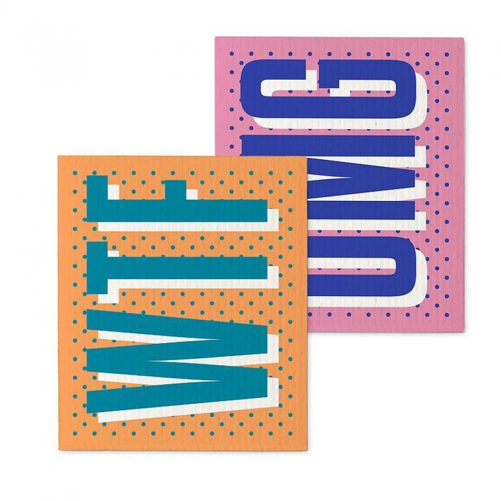 Set Of 2 Omg & Wtf Dishcloth - Walmart.com