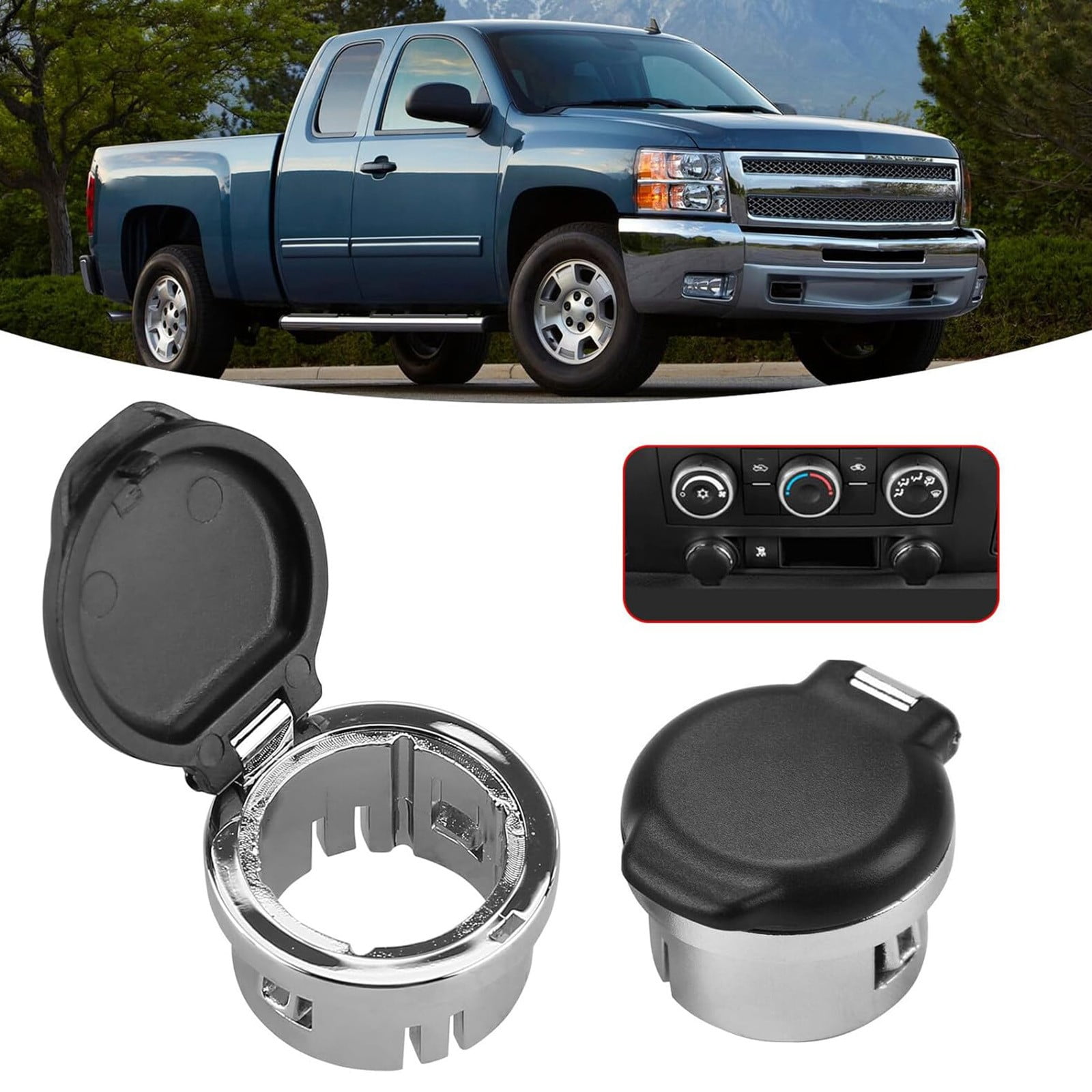 Set Of 2 Plug Cover Cap 12V Replacement Power Retainer Plug Retainer ...