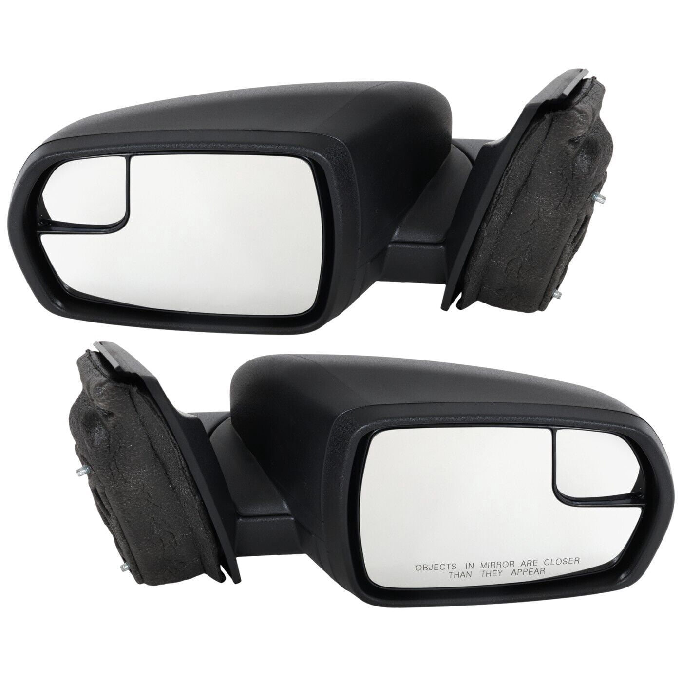 Set Of 2 Textured Black Power Mirrors For Ford For Edge 2015-2018 (Non ...