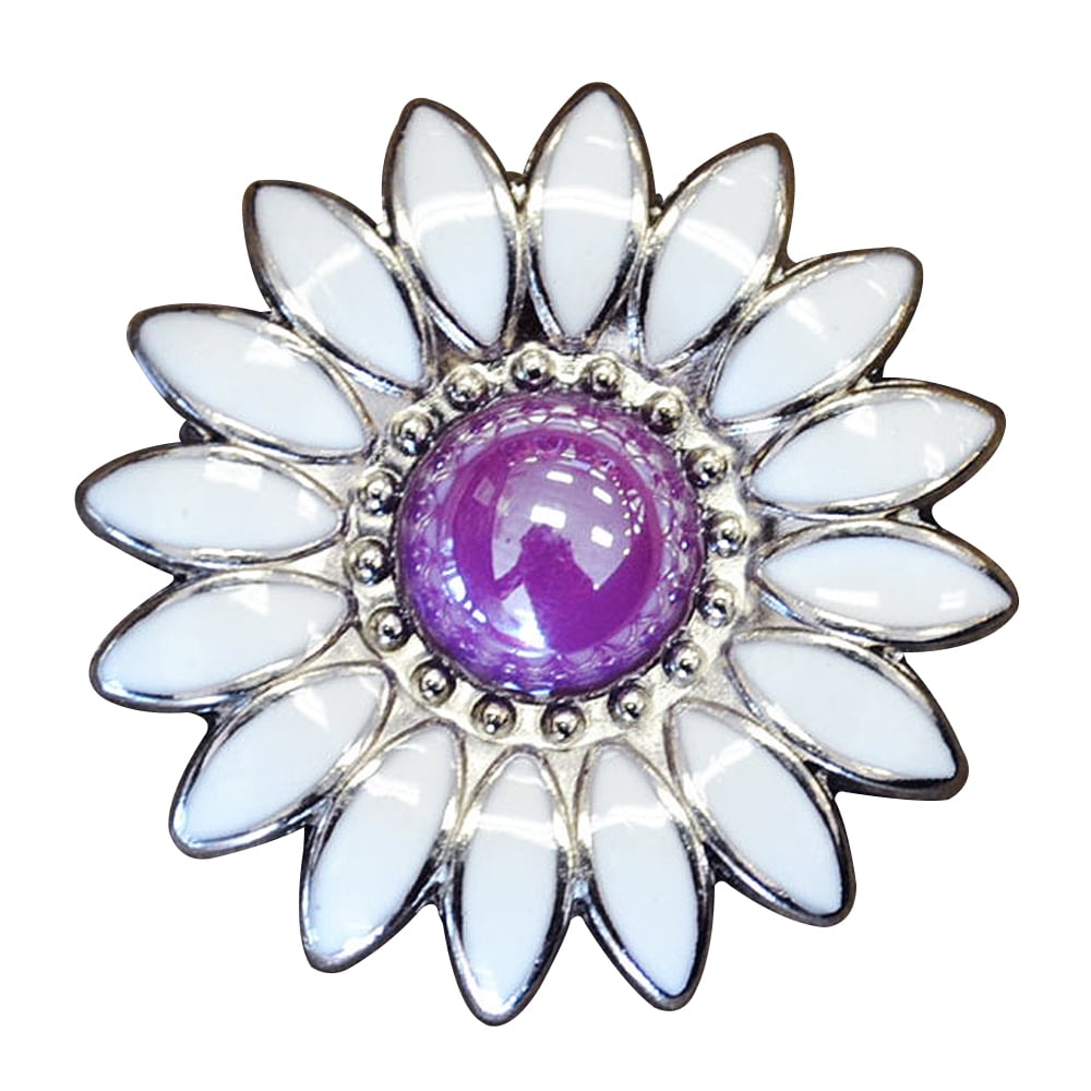 Set Of 2 Western Screw Back Concho 1.25 Inch Purple White Floral Saddle ...