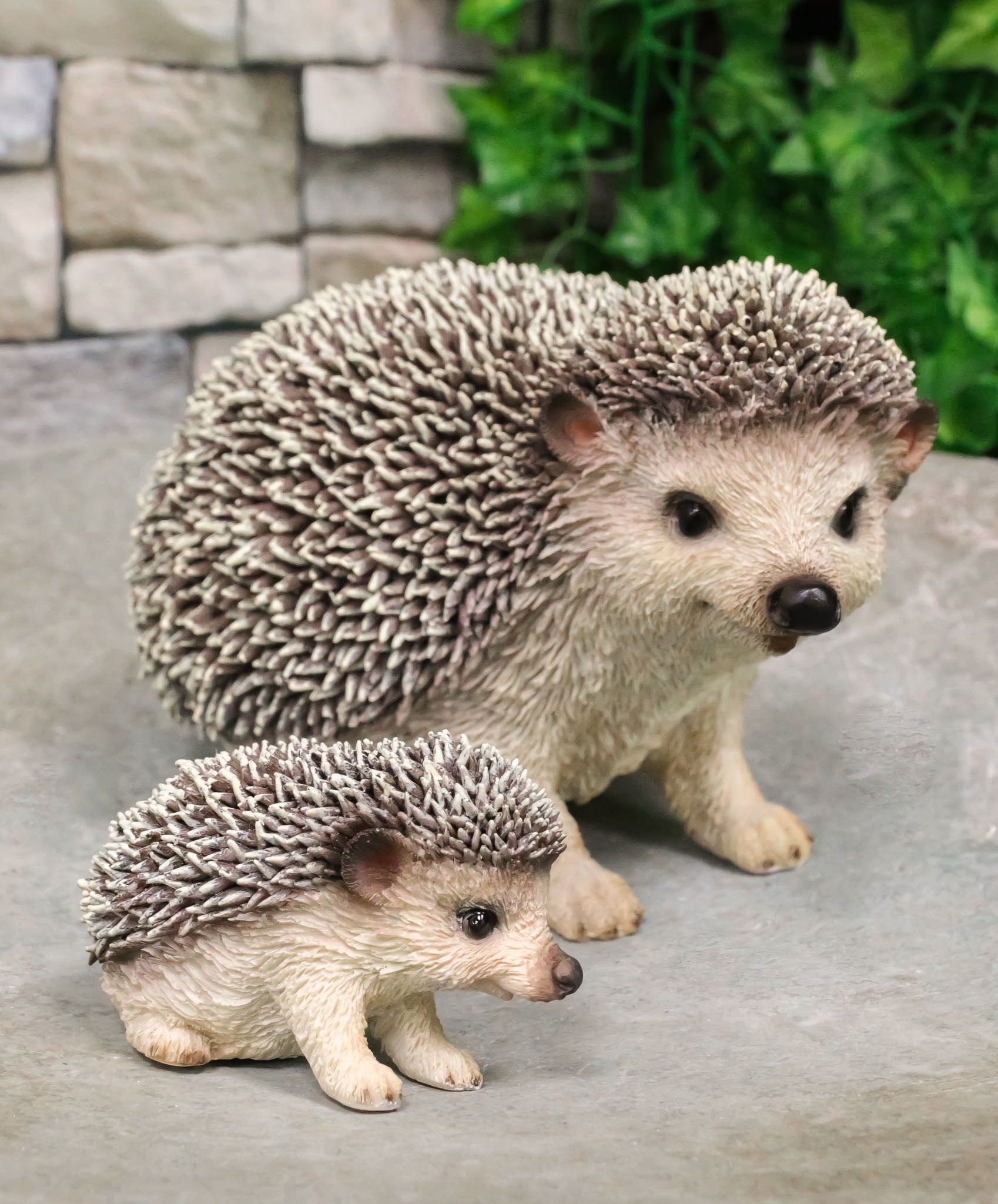 Set Of 2 Wildlife Animals Realistic Mother Hedgehog With Baby Hoglet ...