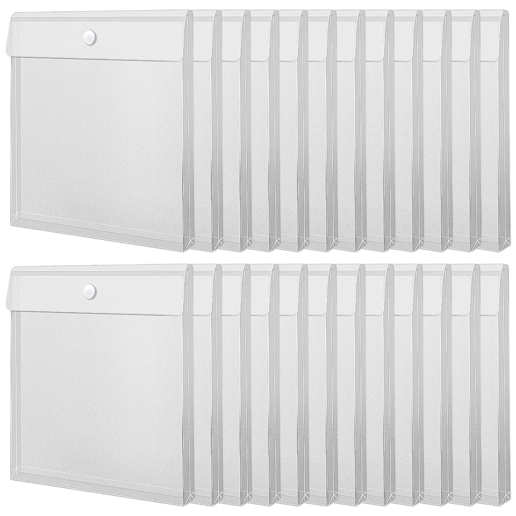 Set Of 24 Practical Scrapbook Paper Organizers Pouches with Sticker For ...