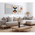 Set Of 3 Abstract Geometric Modern Mid Century Wall Art Prints, Modern ...