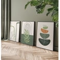 Set Of 3 Boho Abstract In Sage Green Wall Art Prints, Black Beige ...