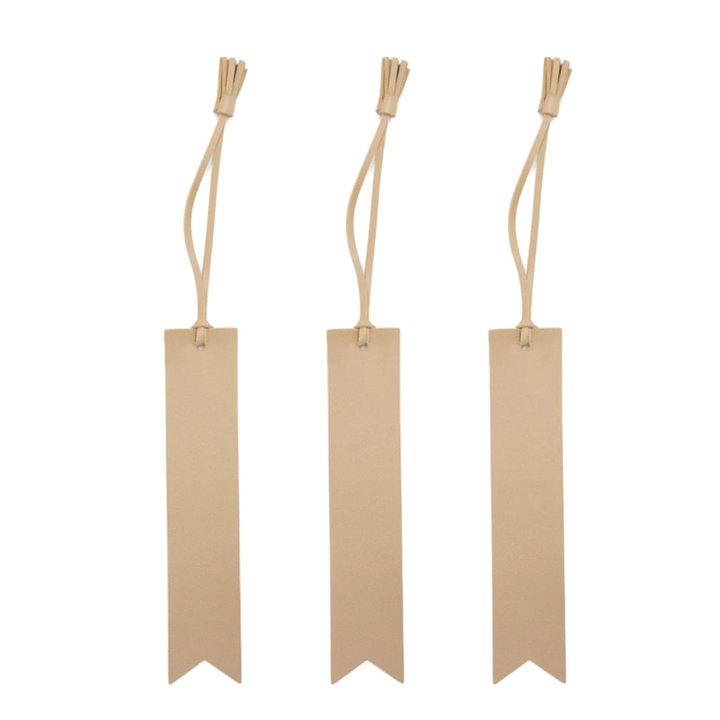 Set Of 3 Leather Bookmarks with Tassels Book Page Divider Page Markers ...
