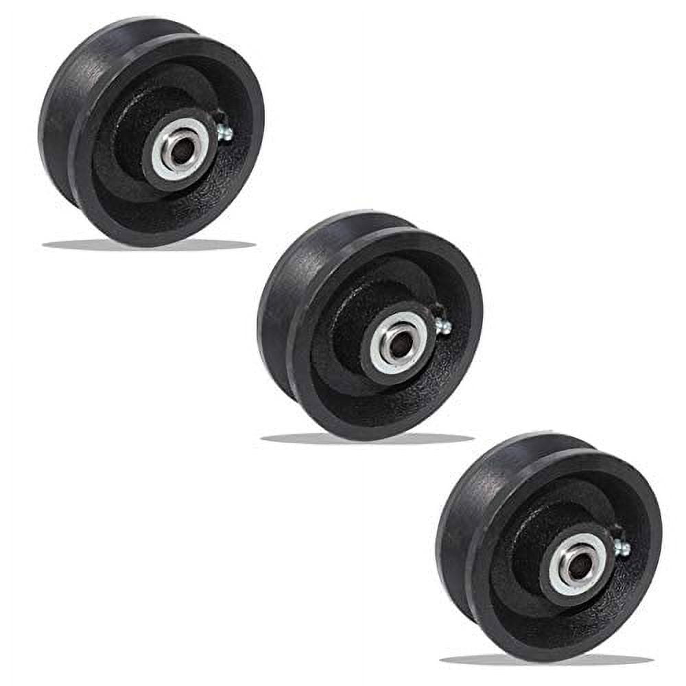 Set Of 3 Of V- Wheel 4" X 2" With Bearing (1/2" ID) - Walmart.com