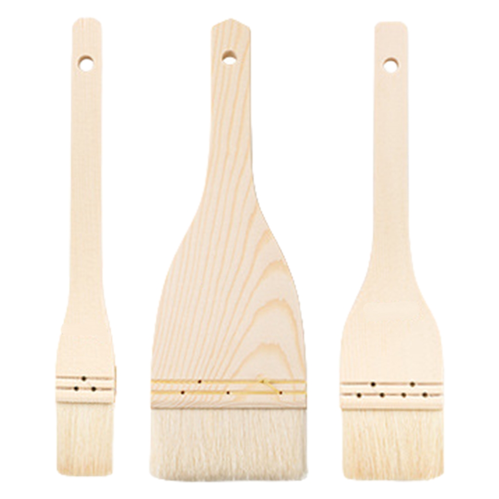 Set Of 3 Professional Baking Brush Soft Fiber Bristles For Cakes Breads ...