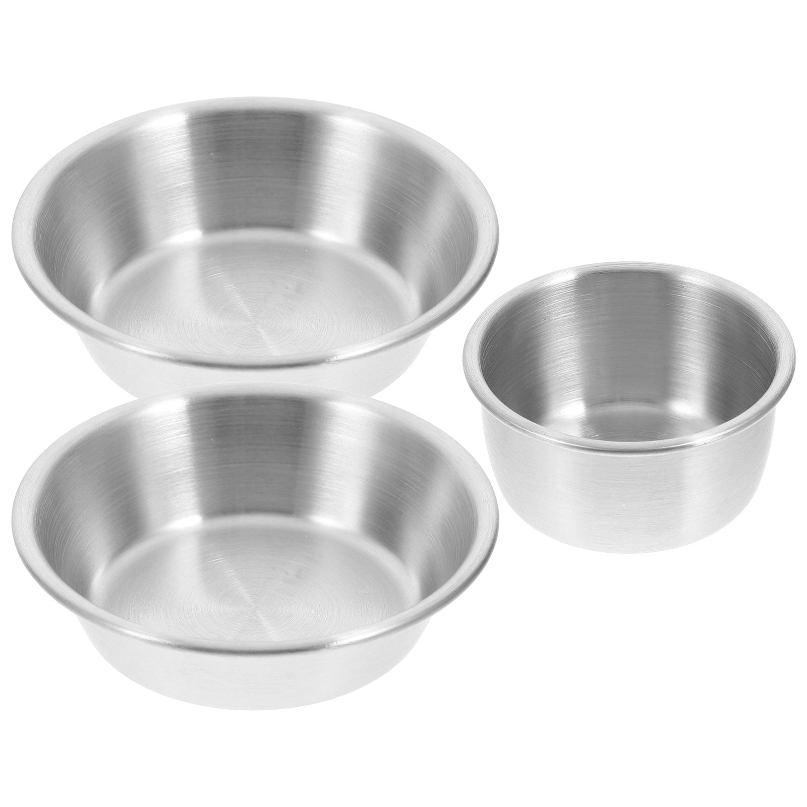 Set Of 3 Stainless Steel Condiment Sauce Cups Dipping Bowls Seasoning ...