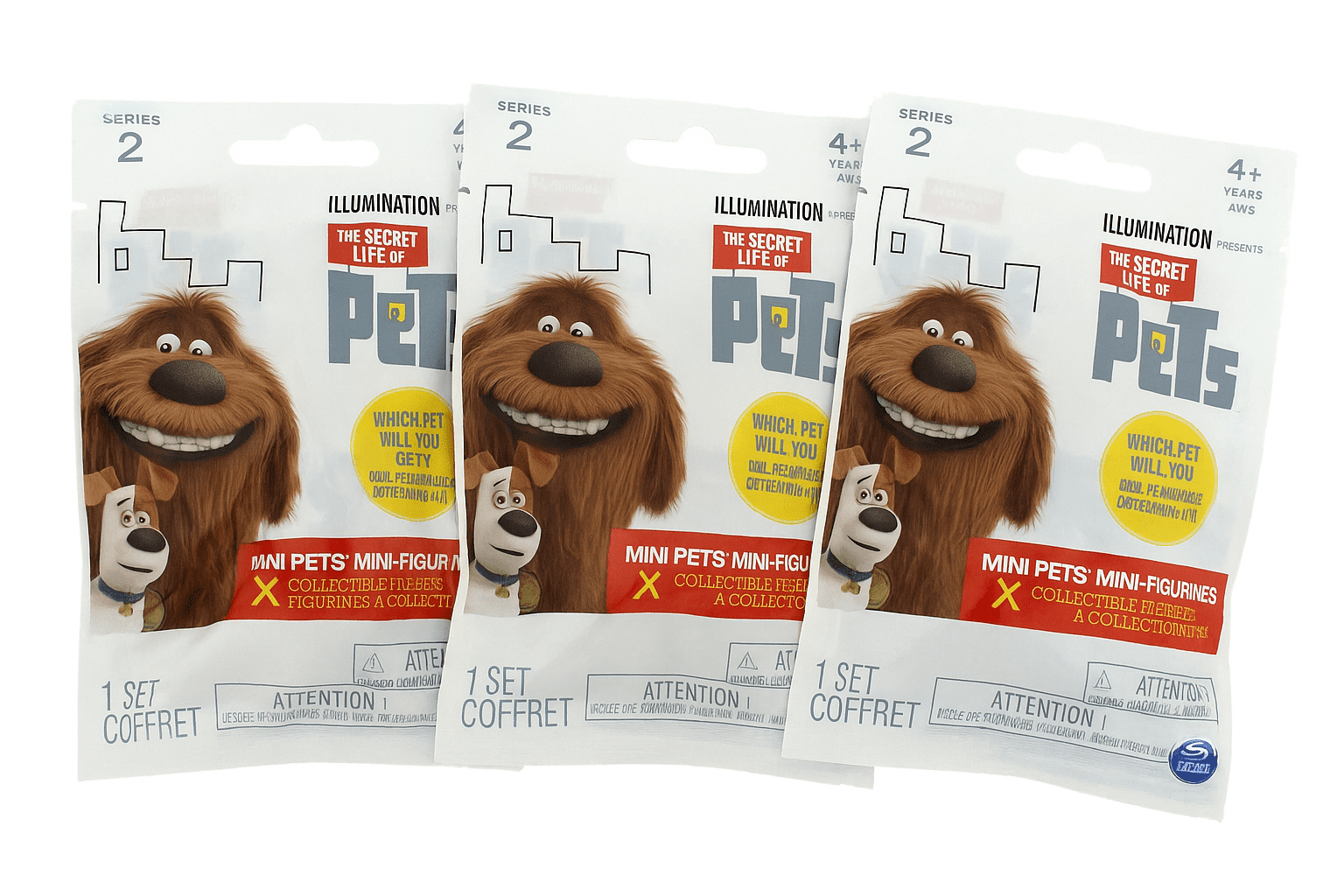 Set Of 3 The Secret Life of Pets - Mini Pets Collectible Figure Random ...
