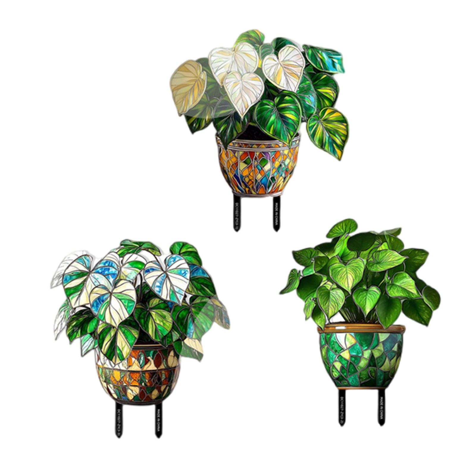 Set Of 3 Waterproof PVC Garden Stakes Indoor Outdoor Plant Labels ...
