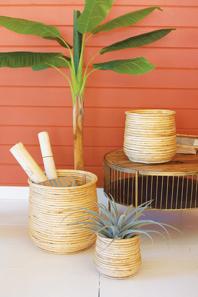 Set Of 3 Woven Willow Planters - Walmart.com
