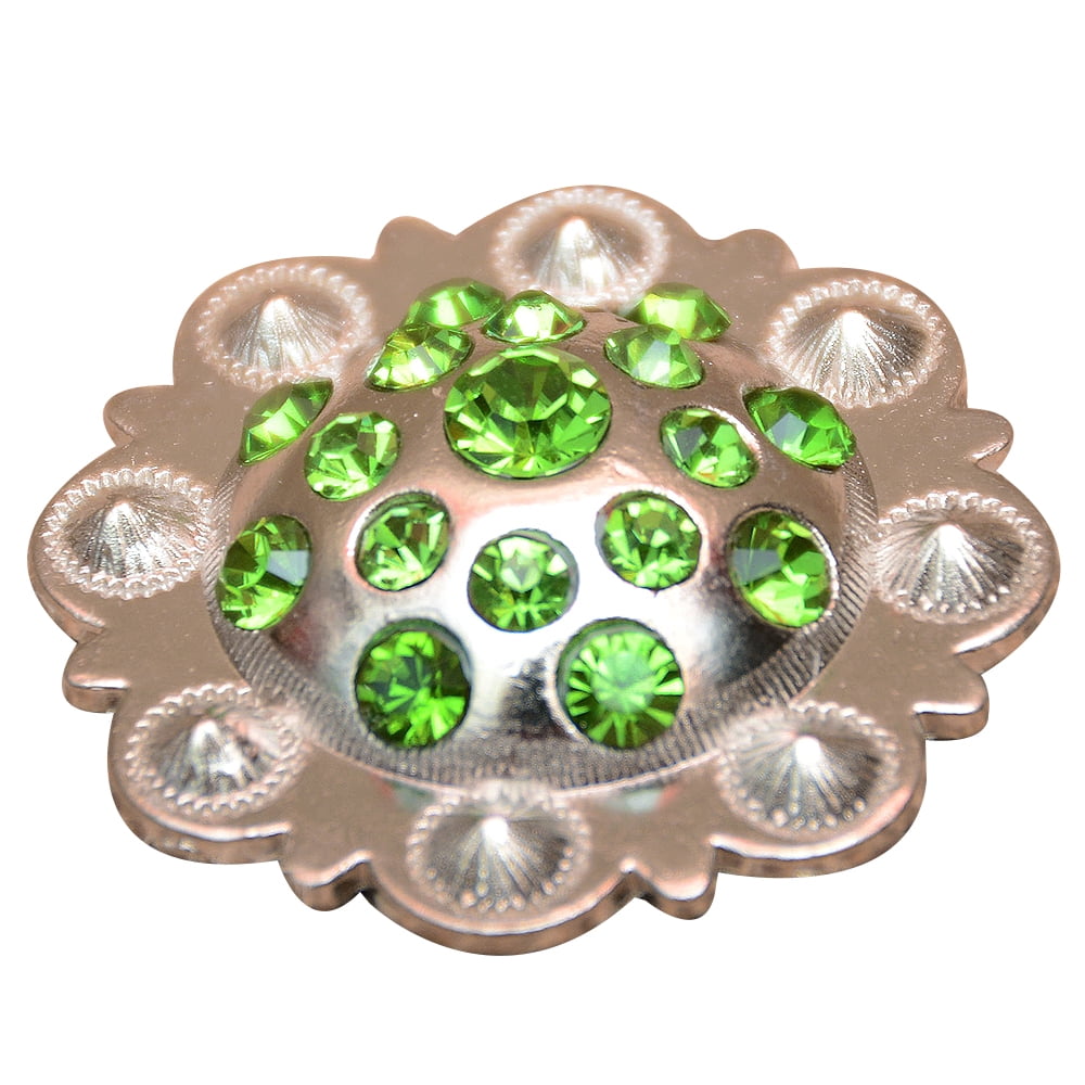 Set Of 32 Western Screw Back Concho Olivine Crystal Bling Saddle ...