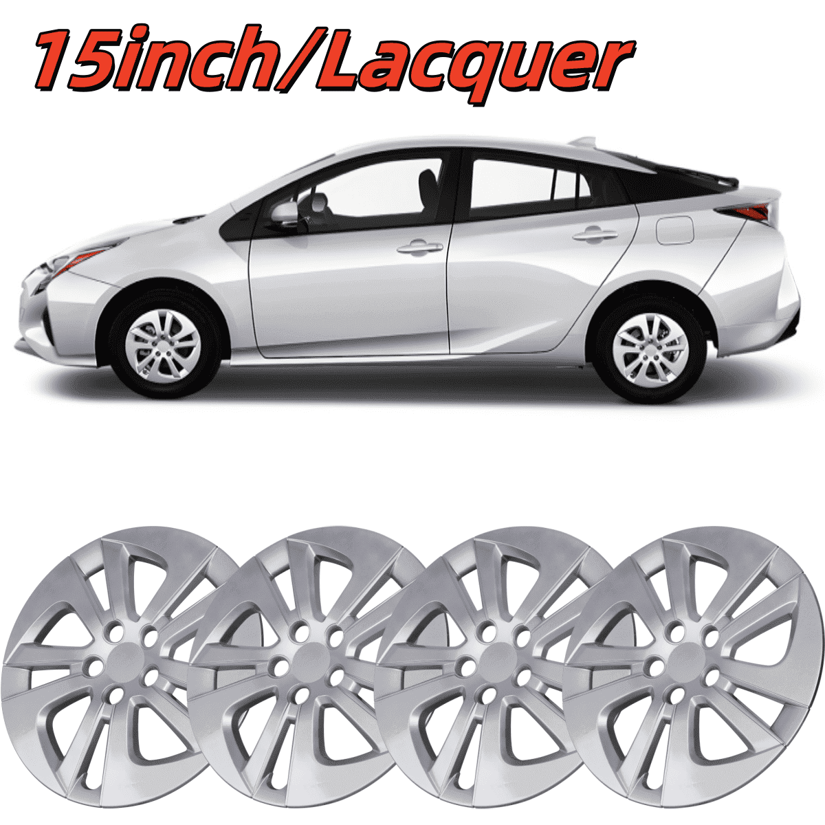 (Set of 4) 15 inch Hubcaps Wheel Rims Cover for 2016-2022 Toyota Prius ...