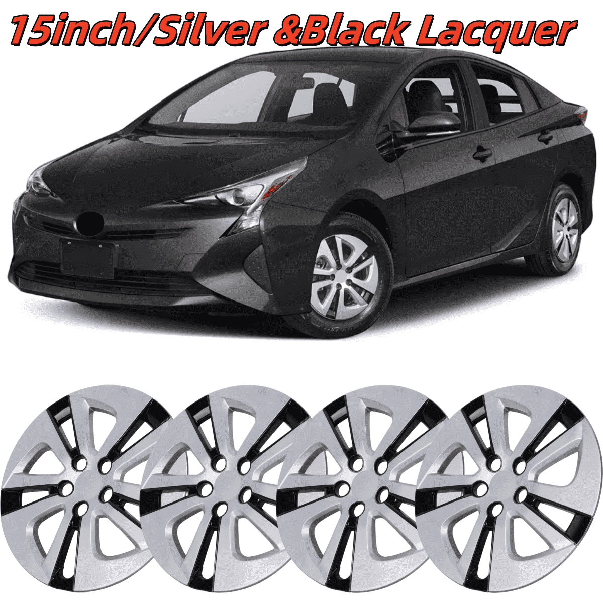 (Set of 4) 15 inch Hubcaps Wheel Rims Cover for 2016-2022 Toyota Prius ...